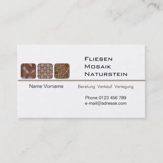 tile business card | Zazzle