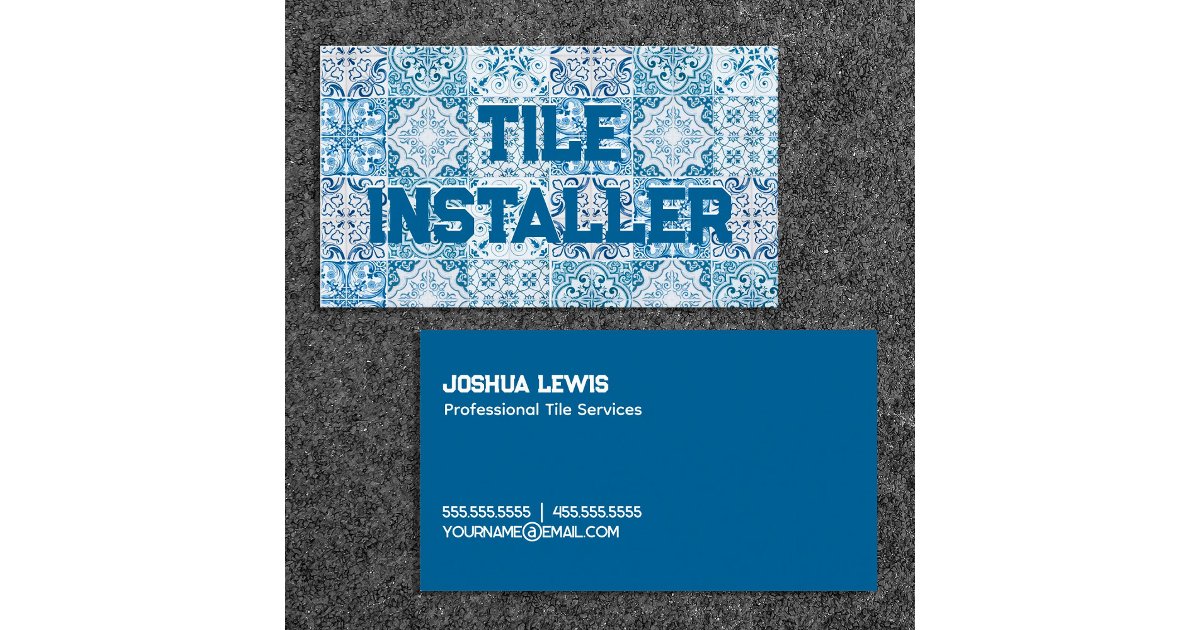 Tile Contractor Business Card | Zazzle