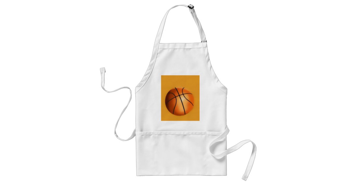 Tile Effect Basketball Adult Apron | Zazzle