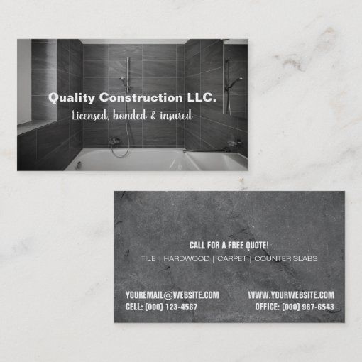 Tile Installer Business Card | Zazzle