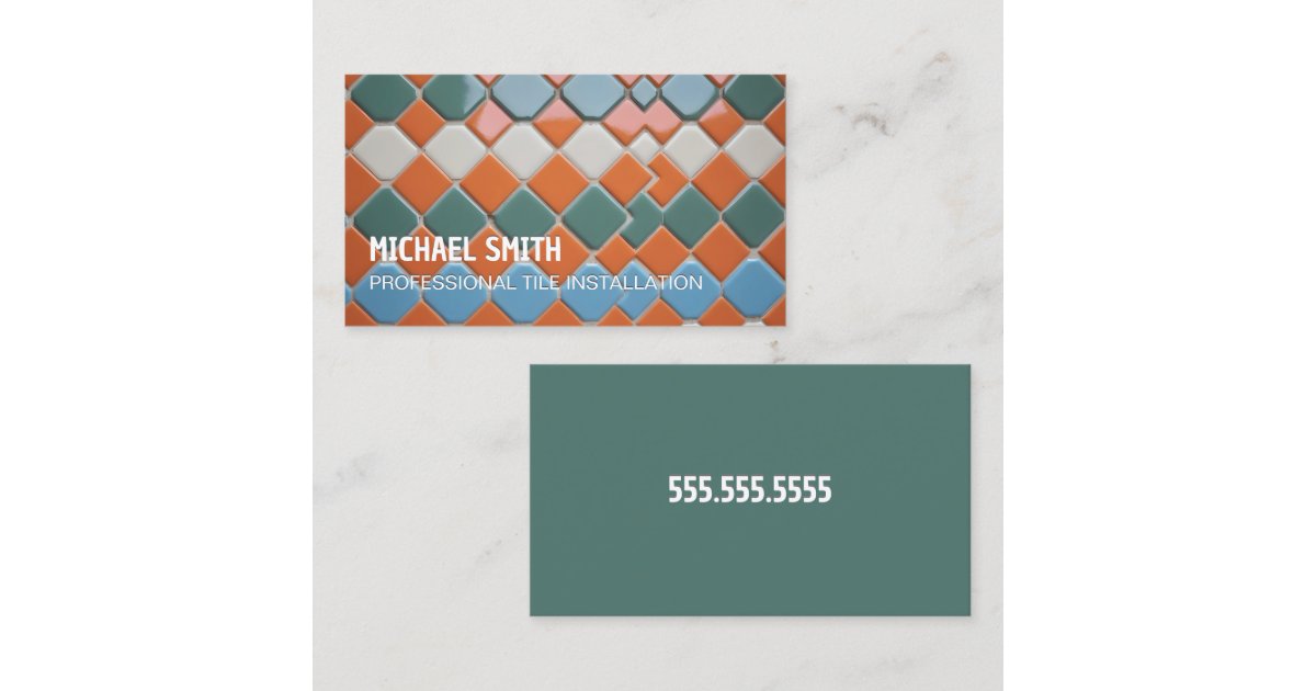 Tile Installer Tiler Business Card | Zazzle