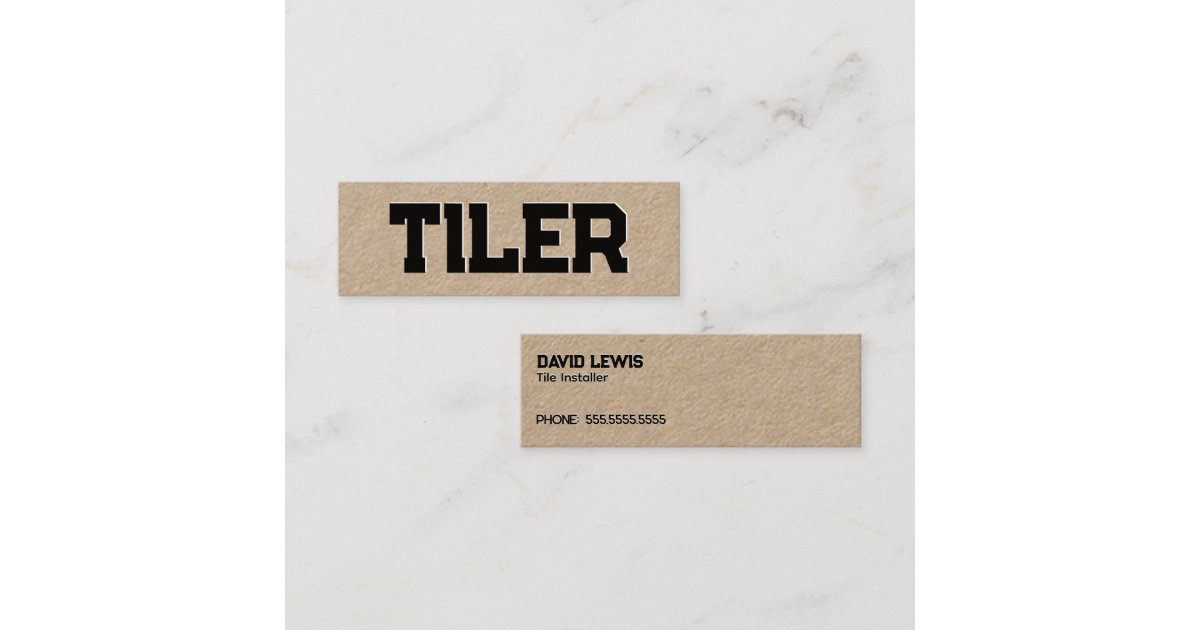 Tile Installer Tiler Mini Business Card | Zazzle