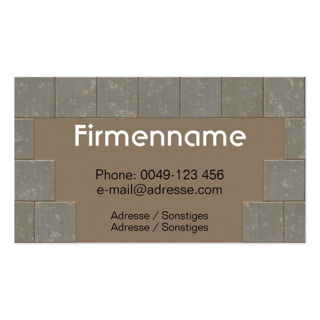 Tile setter business card template