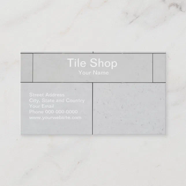 Tile Shop Business Card | Zazzle