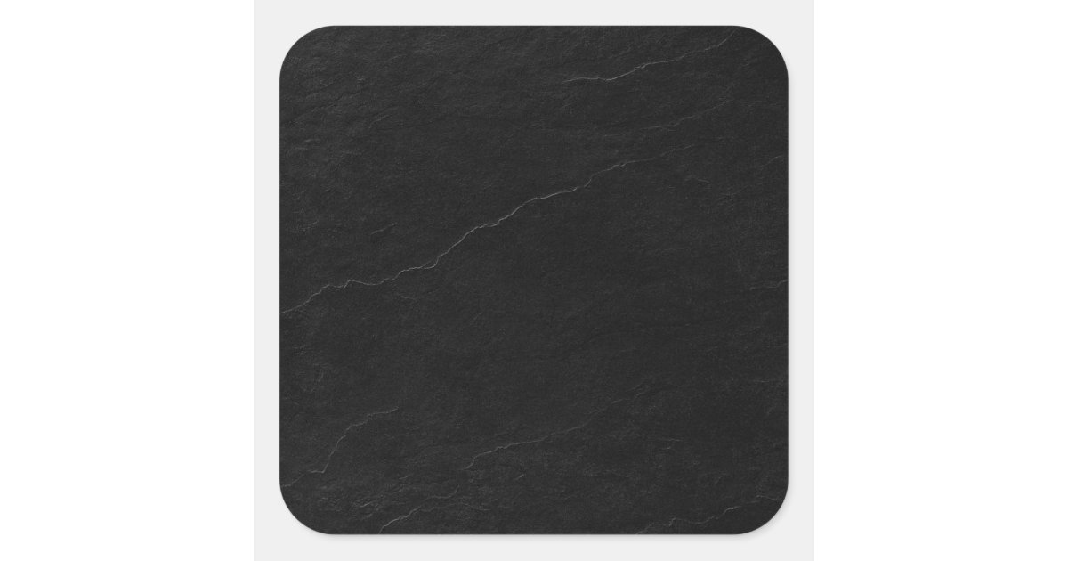 tile-sticker-black-slate-squares square sticker | Zazzle