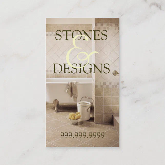 Tile Stone Granite Marble Construction Flooring Business Card | Zazzle