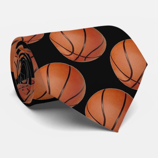 Tiled Basketball Design Necktie | Zazzle