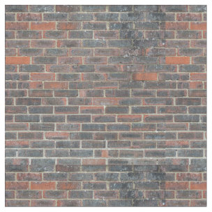 Tiled Brick Wall Urban Texture Pattern Fabric | Zazzle