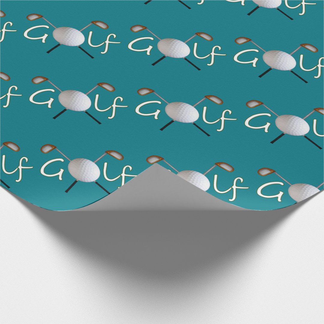 Tiled Golf Wrapping Paper | Zazzle