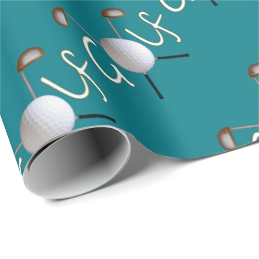 Tiled Golf Wrapping Paper | Zazzle