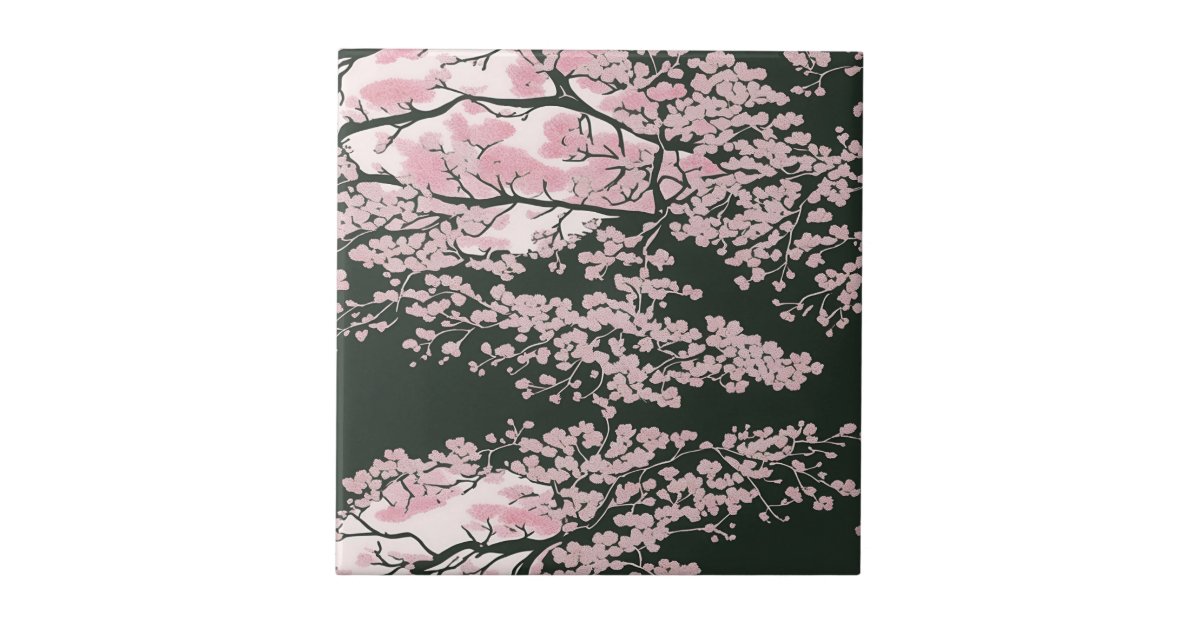 Tiles inspired by Japanese cherry blossoms | Zazzle