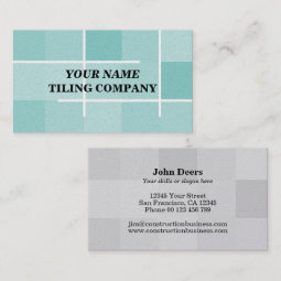 Tiling business card template for tilers | Zazzle