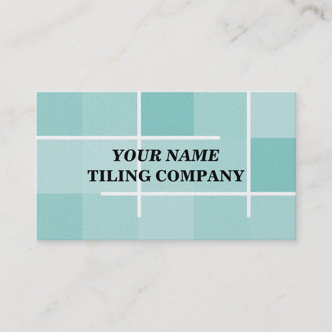 Tiling business card template for tilers | Zazzle