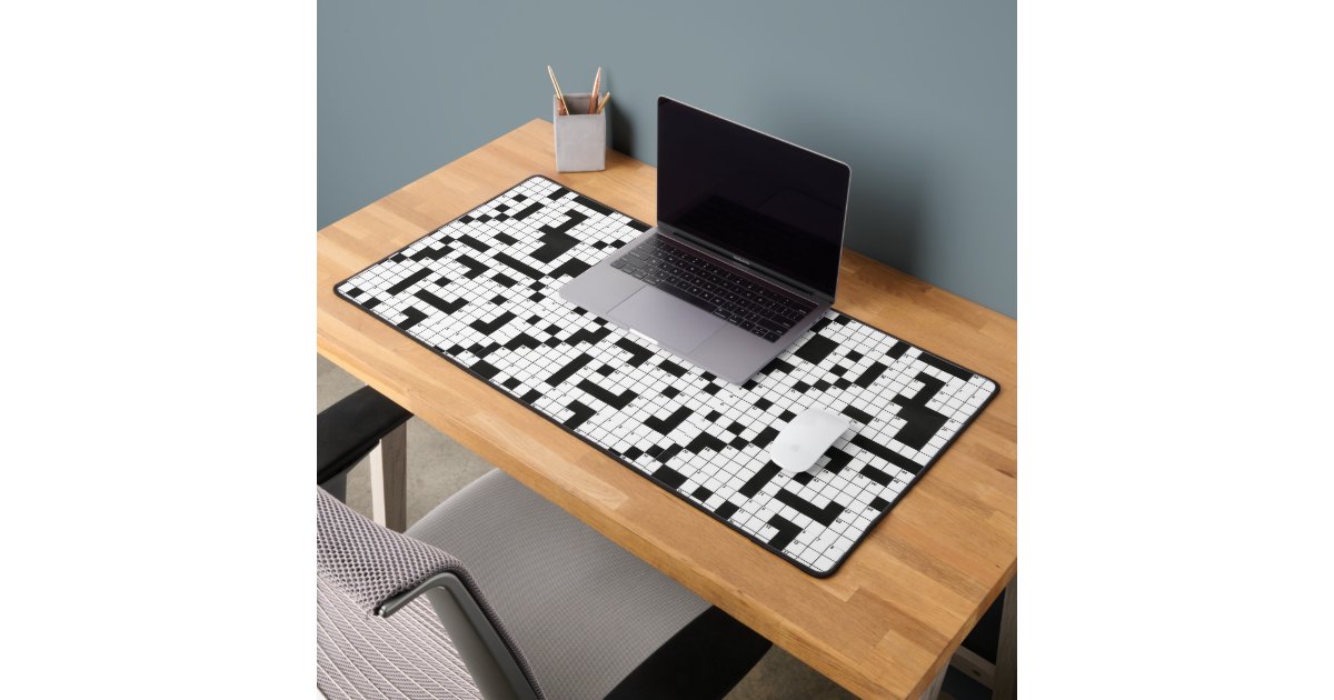 Tiling Crossword Puzzle Pattern Desk Mat | Zazzle