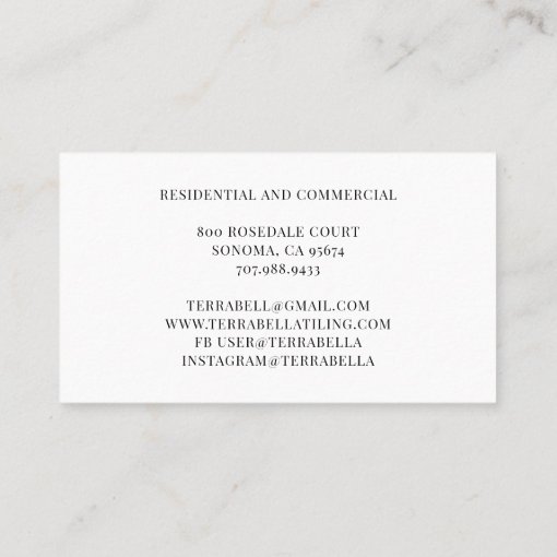 Tiling Flooring Business Card | Zazzle