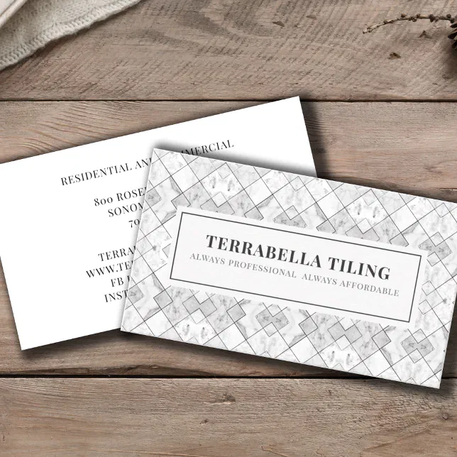 Tiling Flooring Business Card | Zazzle