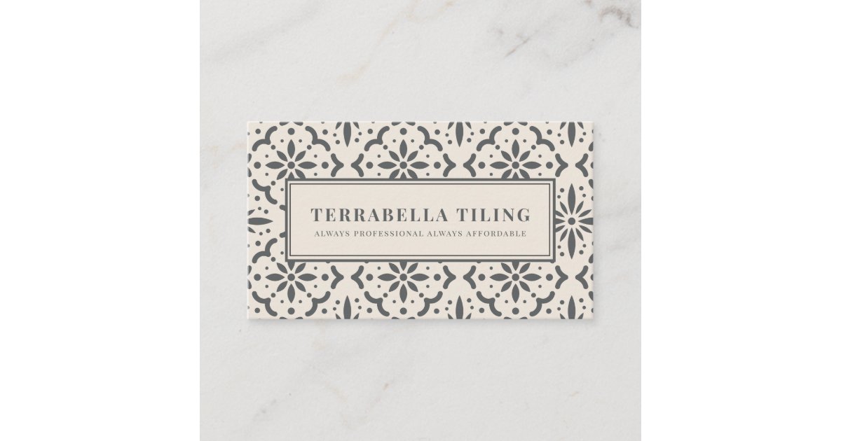 Tiling Flooring Business Card | Zazzle