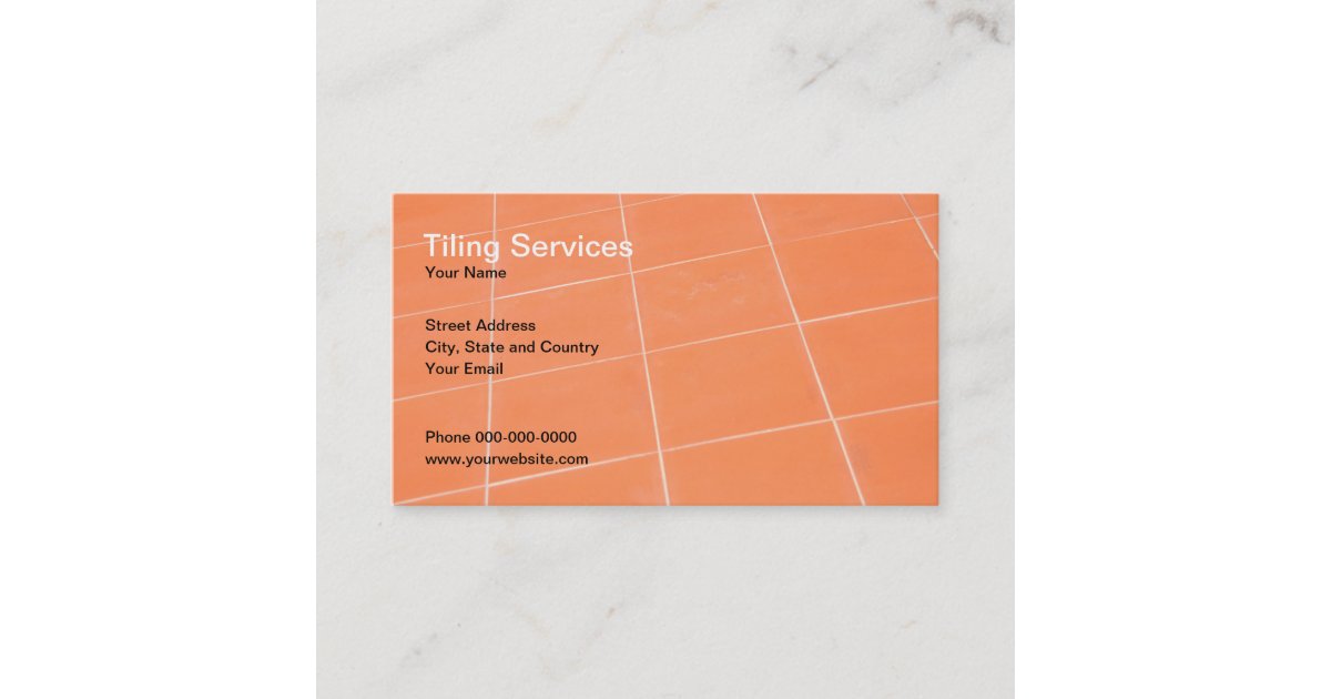Tiling Services Business Card | Zazzle