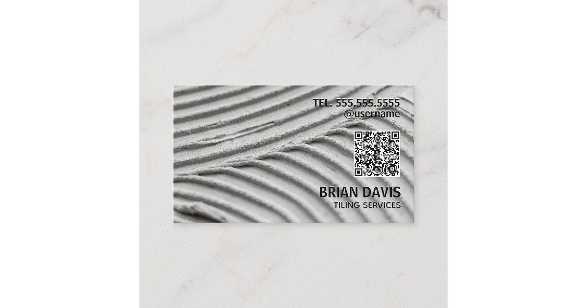 Tiling Services Custom QR Business Card | Zazzle