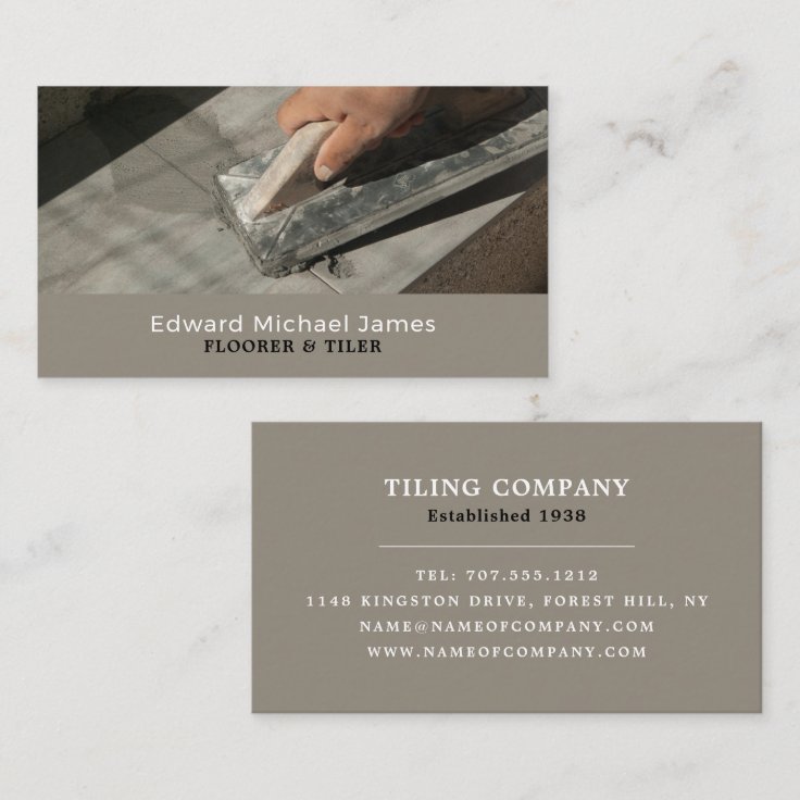 Tiling Trowel, Floorer, Tile Installer Business Card | Zazzle