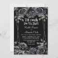 Till Death Black Florals Dark Gothic Wedding Invitation | Zazzle