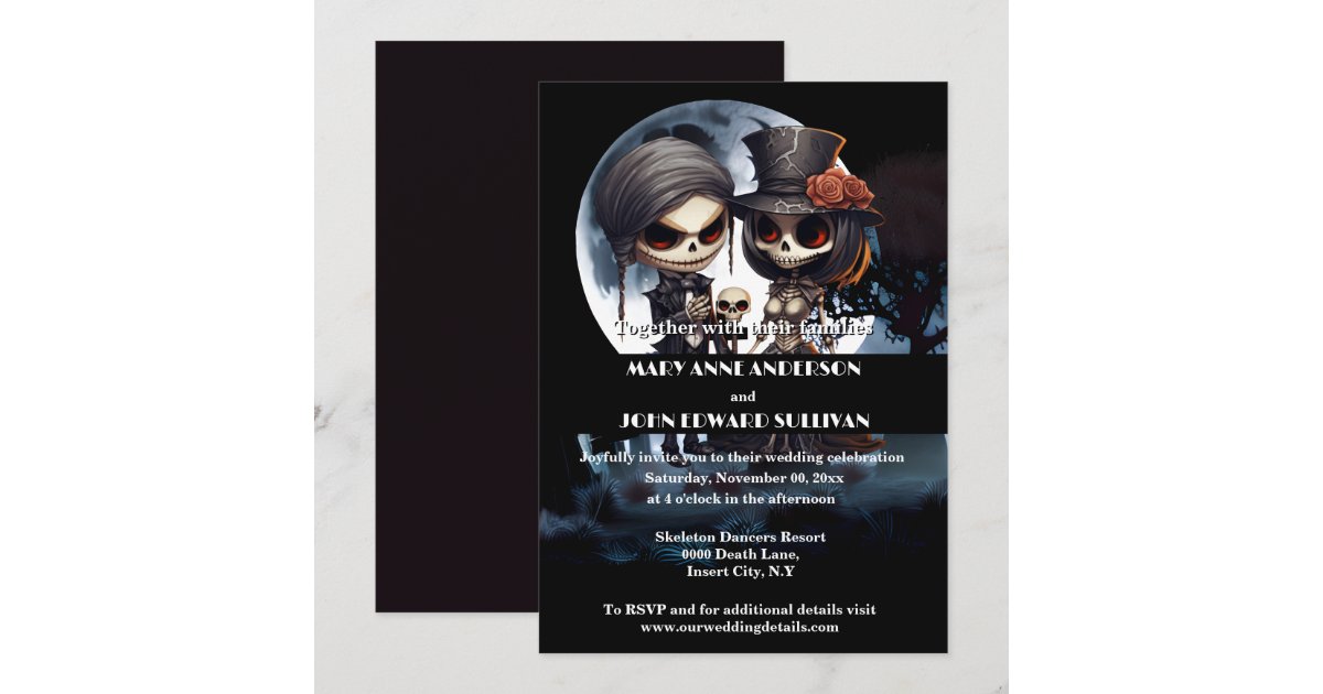 Till death do us part corpse bride groom invitation | Zazzle