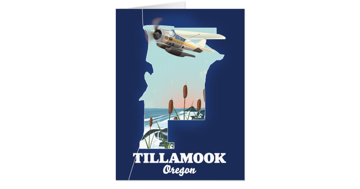 Tillamook Oregon Travel map Card | Zazzle
