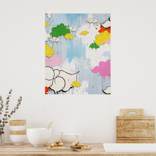 Tilt "Cloudy Names" Print | Zazzle