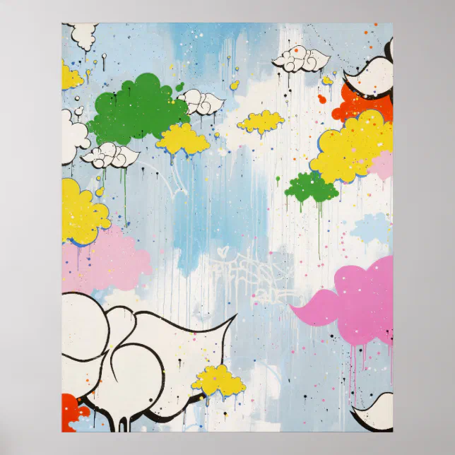 Tilt "Cloudy Names" Print | Zazzle