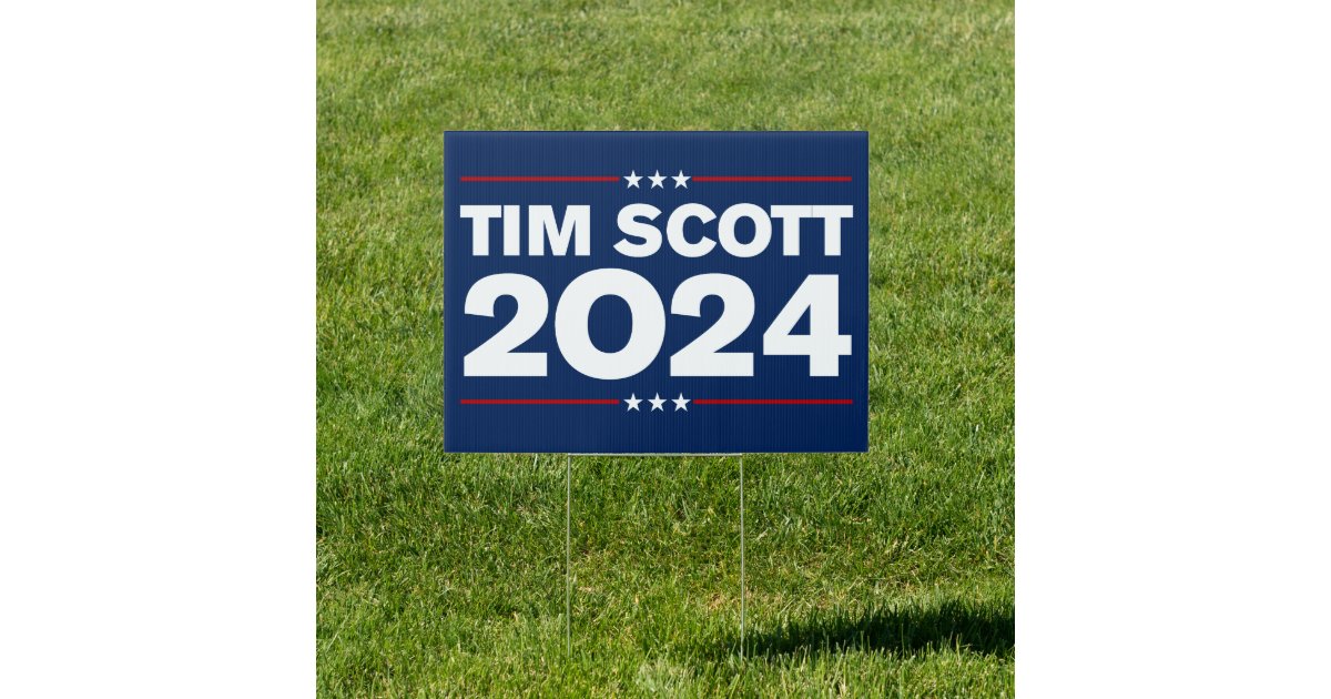 Tim Scott 2024 Yard Sign | Zazzle