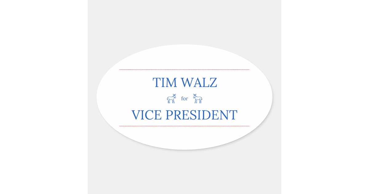 Tim Walz for Vice President Sticker | Zazzle