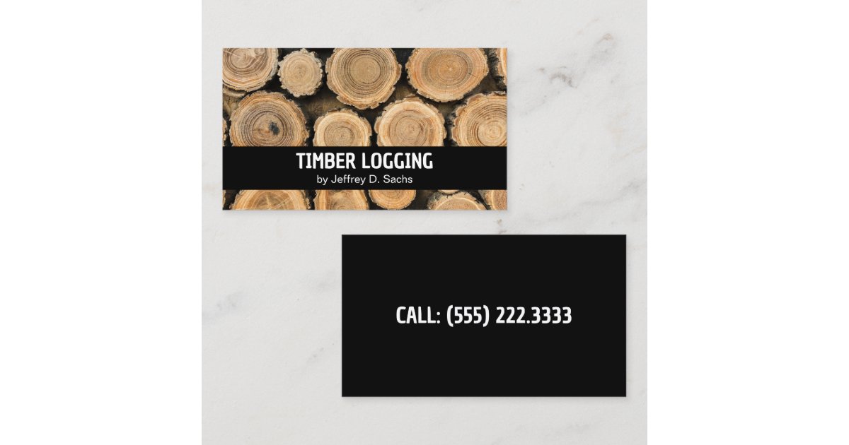Timber Logging Business Card | Zazzle