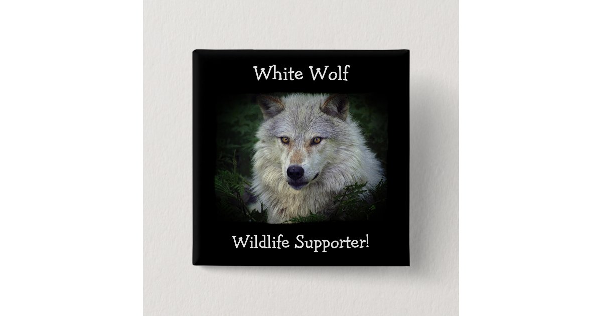 Timber Wolf Grey Wolf Wild Animal Pinback Button | Zazzle