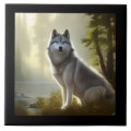 Timber Wolf Wildlife Portrait Ceramic Tile | Zazzle