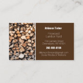 Timber Yard Firewood Brown Minimal Business Card | Zazzle