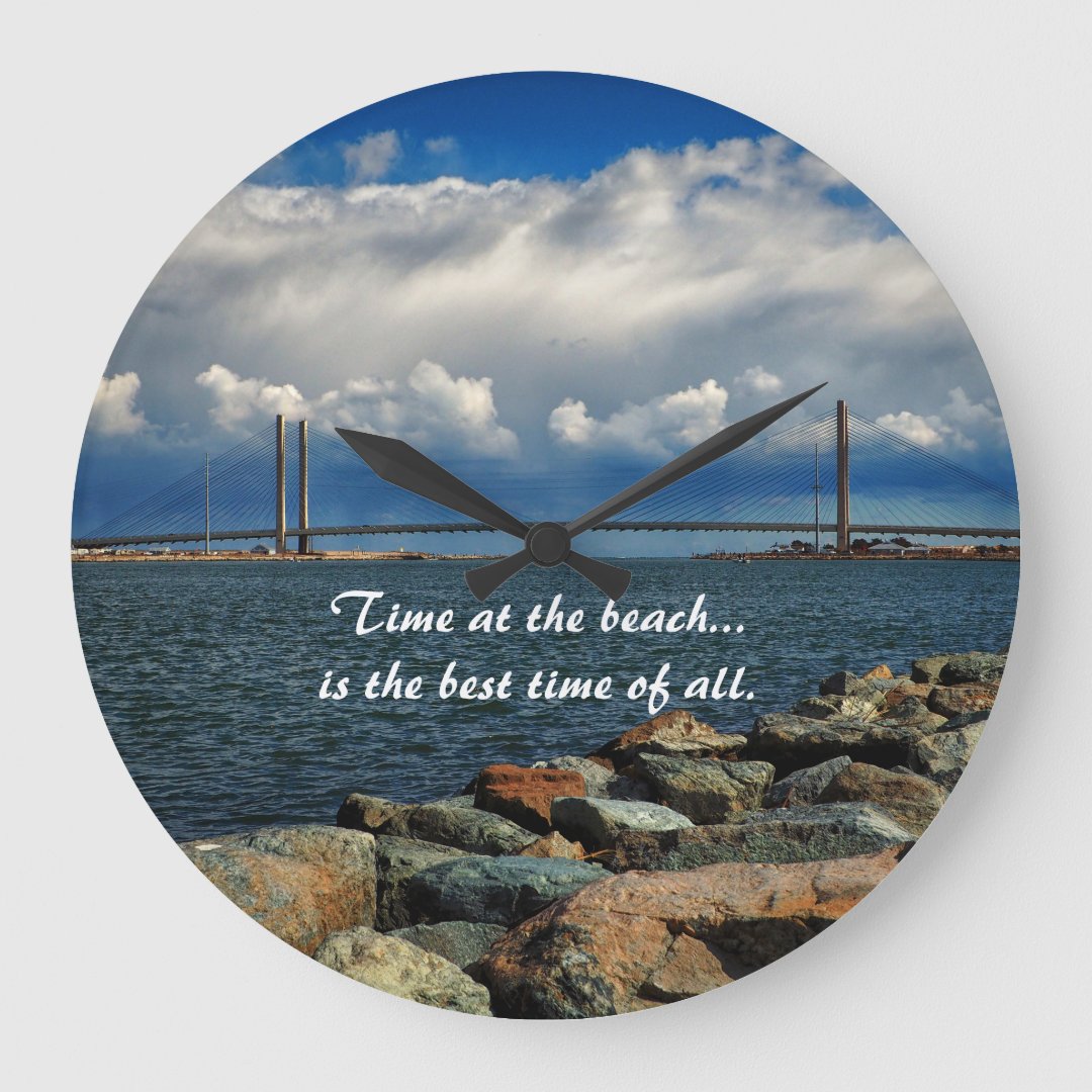 Time at the Indian River Bridge Wall Clock | Zazzle