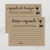 Time capsule advice couple shower english spanish | Zazzle