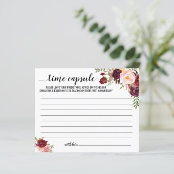 Time capsule advice couple shower english spanish | Zazzle