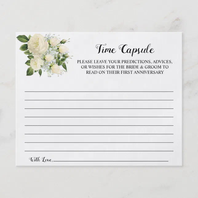Time Capsule Advice for Couple Bridal Shower Card Flyer | Zazzle