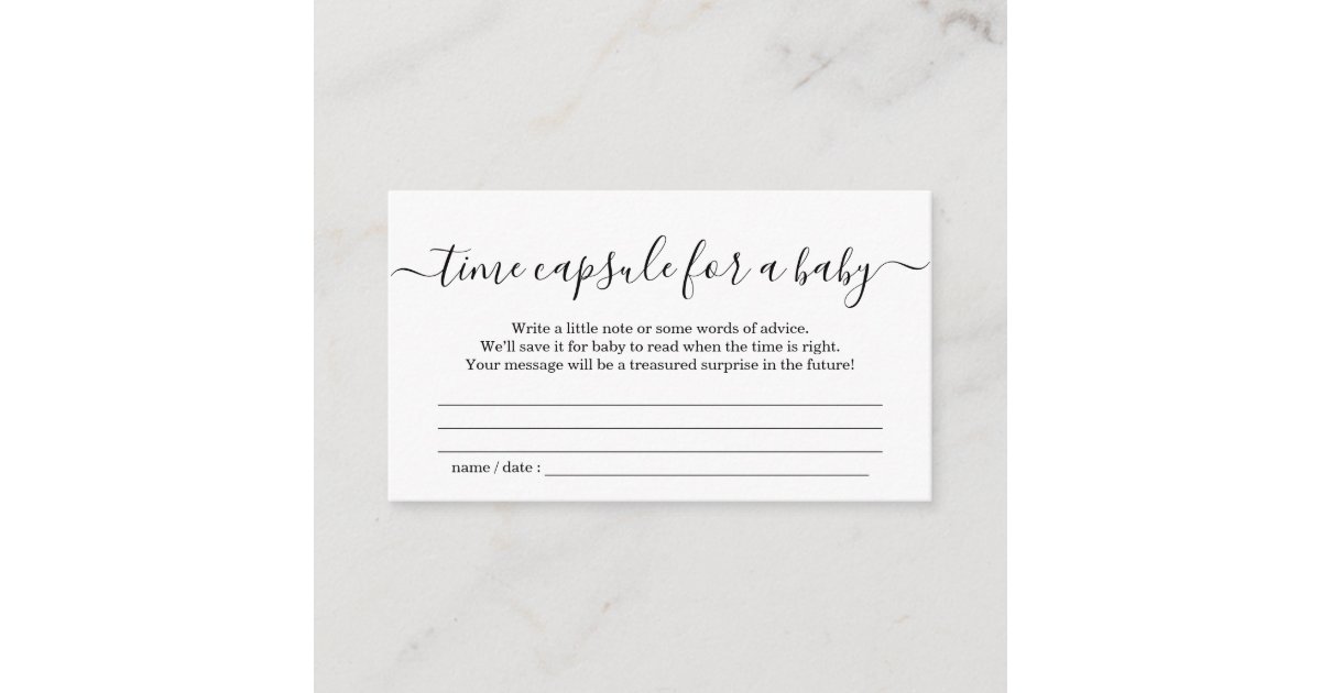 Time Capsule Baby Shower Invitation Simple | Zazzle