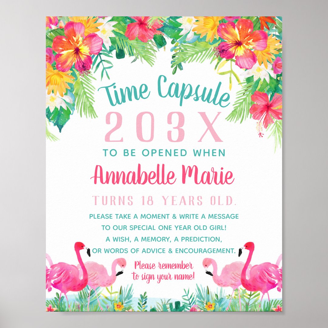 Time Capsule First Birthday Sign | Zazzle