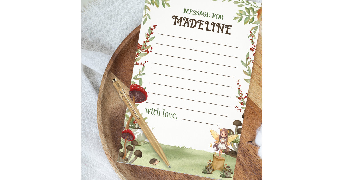 Time Capsule Message Fairy First Forest Birthday Flyer | Zazzle