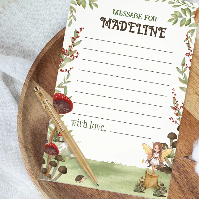 Time Capsule Message Fairy First Forest Birthday Flyer | Zazzle