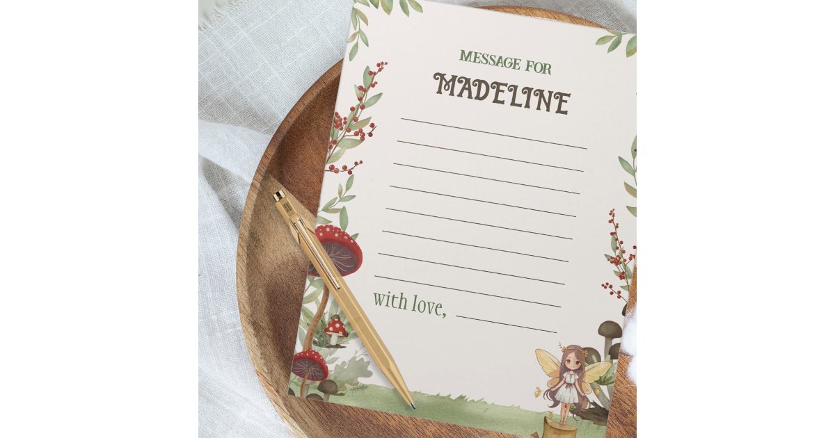Time Capsule Message Fairy First Forest Birthday Notepad | Zazzle