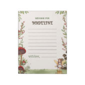 Time Capsule Message Fairy First Forest Birthday Notepad | Zazzle
