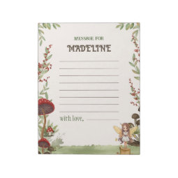 Time Capsule Message Fairy First Forest Birthday Notepad | Zazzle