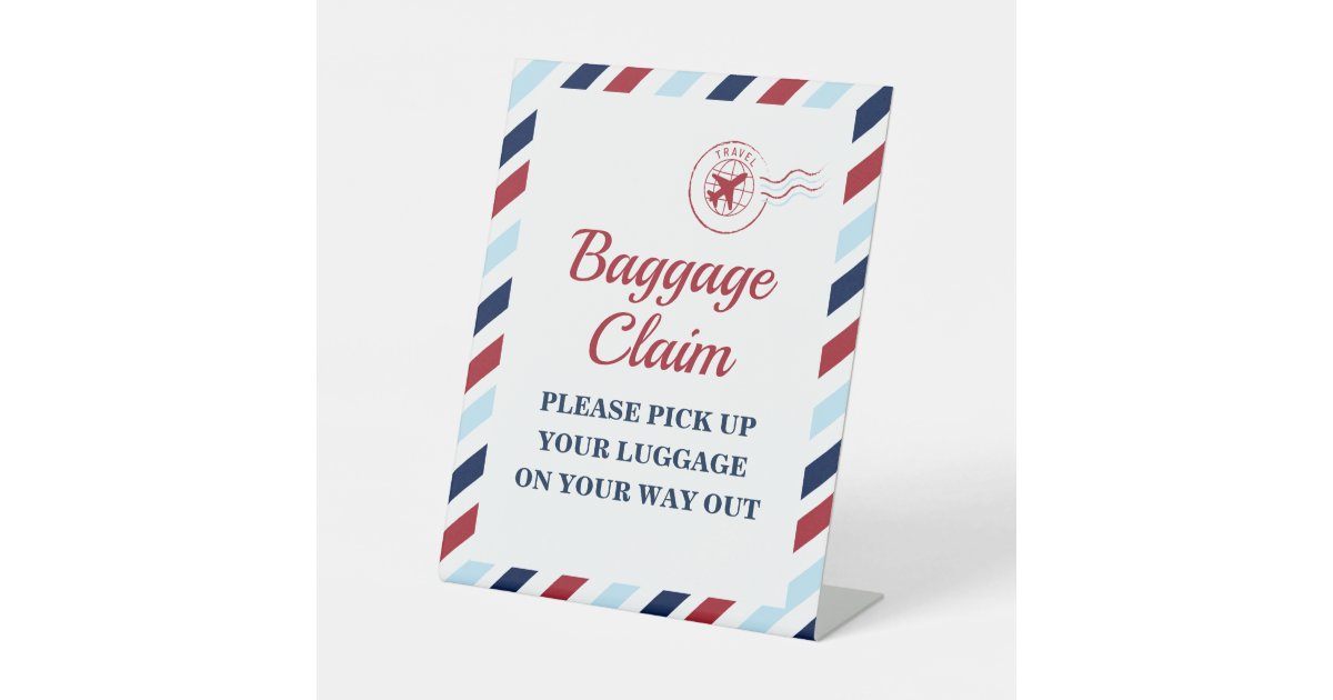 Time Flies Airplane Birthday Baggage Claim Sign | Zazzle