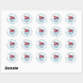 Time Flies Airplane Birthday Classic Round Sticker | Zazzle