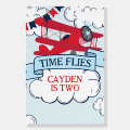 Time Flies Airplane Birthday Foam Board | Zazzle