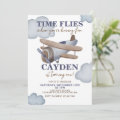 Time Flies Airplane First Birthday Invitation | Zazzle